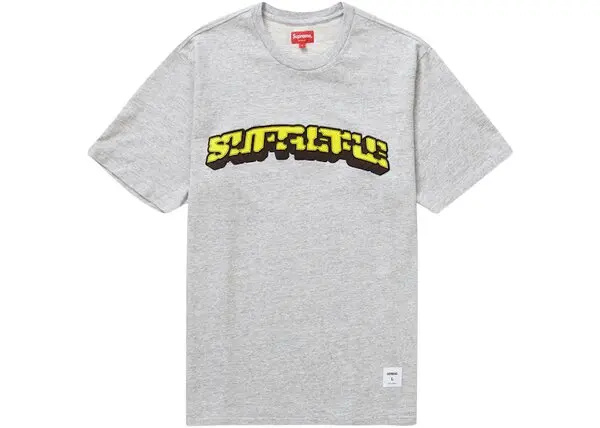 Supreme Block Arc Short Sleeve Top - Heather Grey