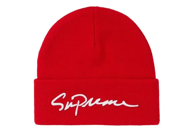 Supreme Classic Script Beanie - Red