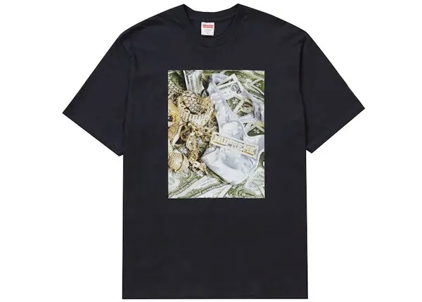 Supreme Bling Tee Shirt - Navy Blue