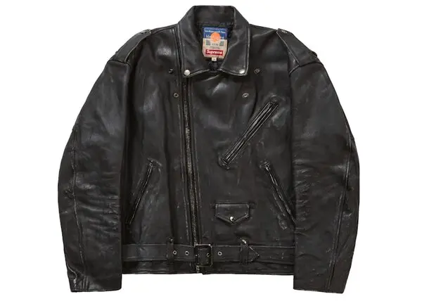 Supreme Painted Leather Motorcycle Jacket