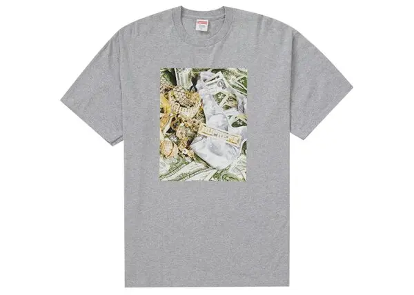 Supreme Bling Tee Shirt - Heather Grey