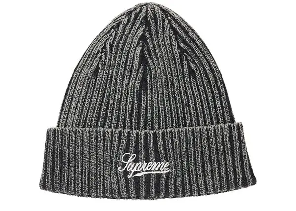 Supreme Bleached Ribbed Beanie - Black