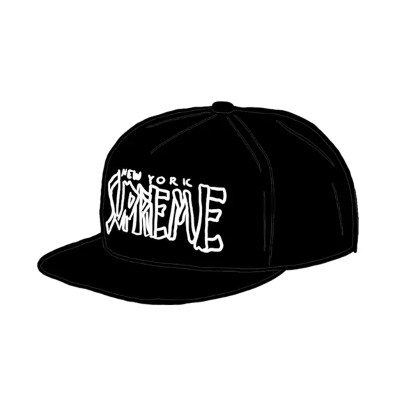 Supreme Bones Logo 5-panel Cap - Black
