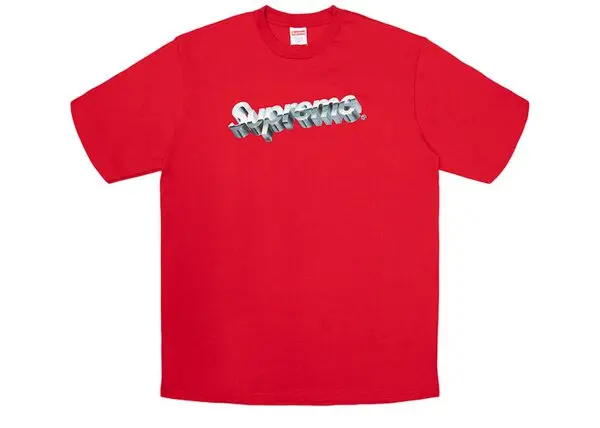 Supreme Chrome Logo Tee Shirt - Red