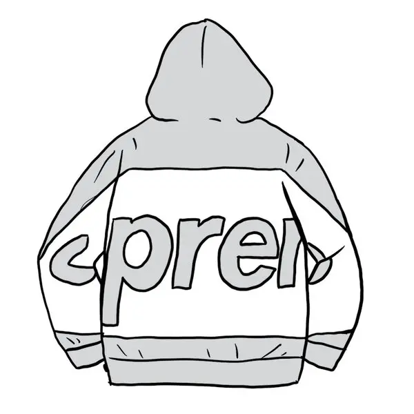 Supreme Big Logo Hooded Sweatshirt - Heather Grey