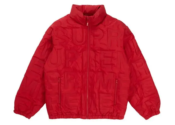 Supreme Bonded Logo Down Jacket - Red
