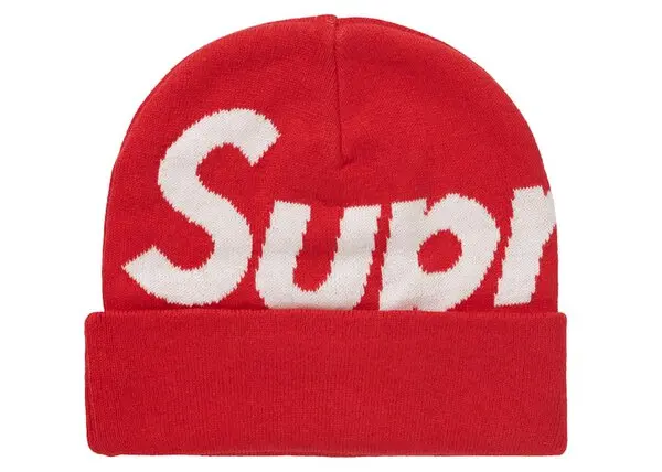 Supreme Big Logo Beanie - Red