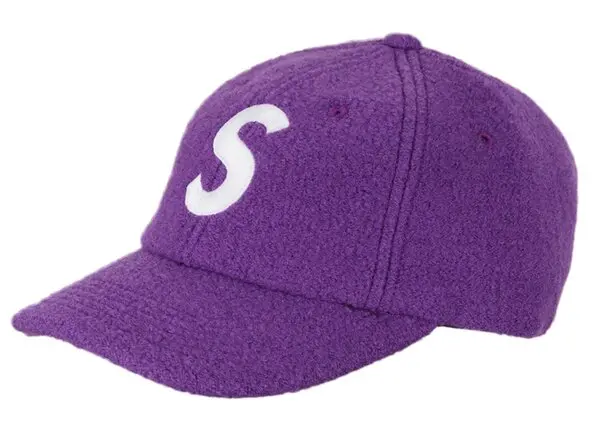 Supreme Boiled Wool S Logo 6-panel Cap - Purple