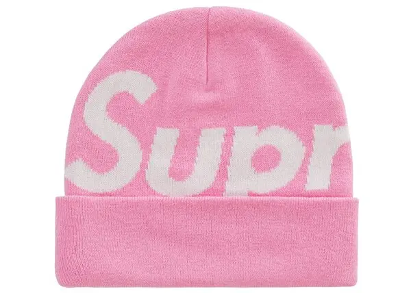 Supreme Big Logo Beanie - Pink