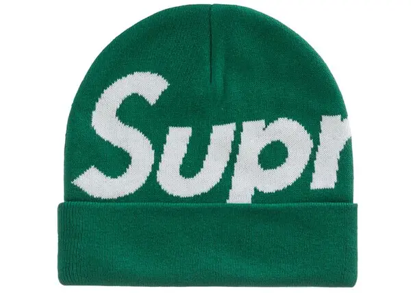 Supreme Big Logo Beanie - Dark Green