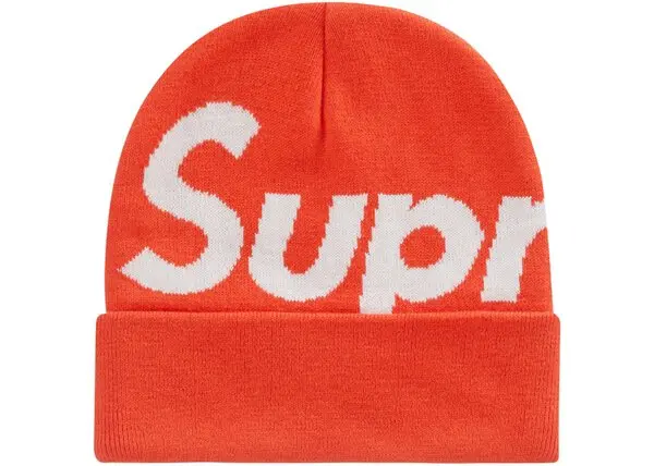Supreme Big Logo Beanie - Orange