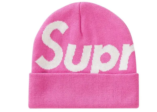 Supreme Big Logo Beanie - Magenta