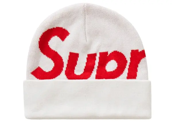 Supreme Big Logo Beanie Fw20 - White