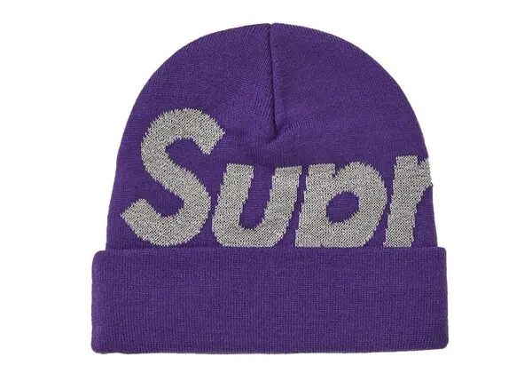Supreme Logo Beanie - Bright Purple