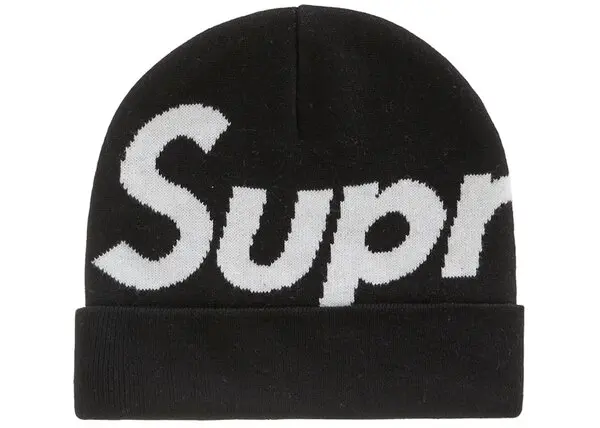 Supreme Big Logo Beanie Fw22 - Black