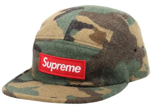 Supreme Camo Wool Camp Cap - Green