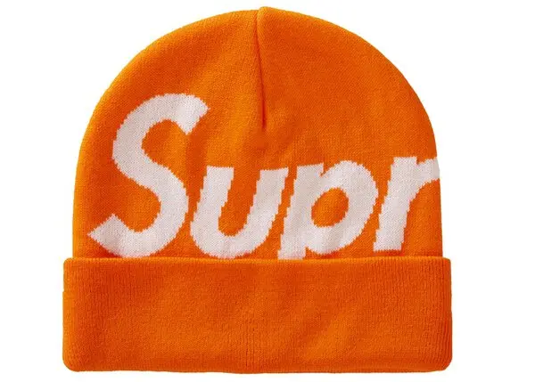 Supreme Big Logo Beanie - Bright Orange