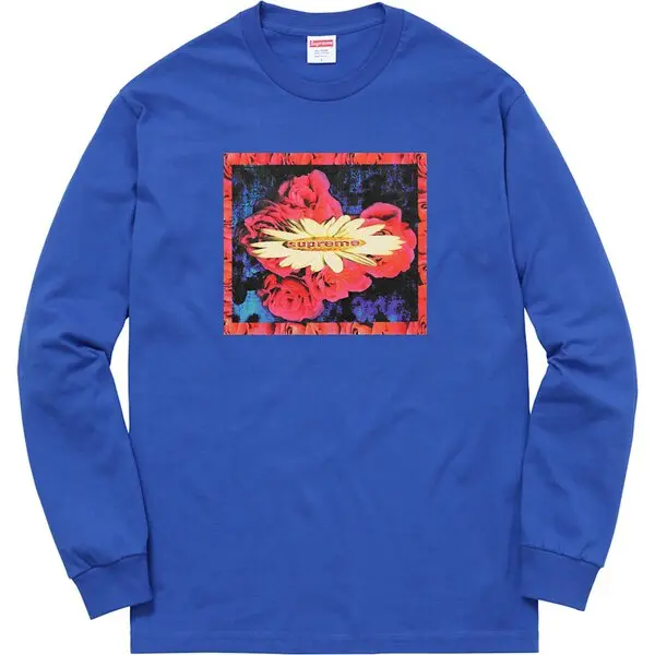 Supreme Bloom Long Sleeve Tee Shirt - Royal