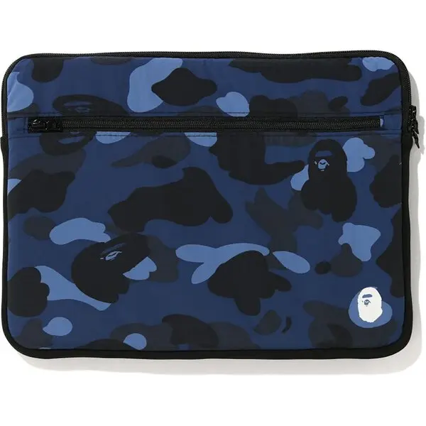 A BATHING APE Camo Pc Case 15in - Navy Blue