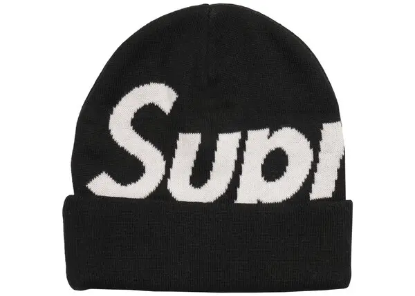Supreme Big Logo Beanie Fw17 - Black