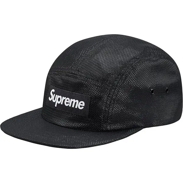 Supreme Bonded Mesh Camp Cap - Black