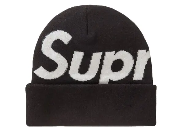 Supreme Big Logo Beanie Fw23 - Black