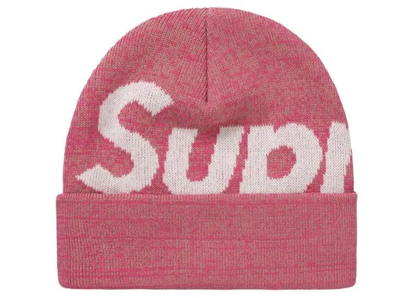 Supreme Big Logo Beanie - Magenta Static