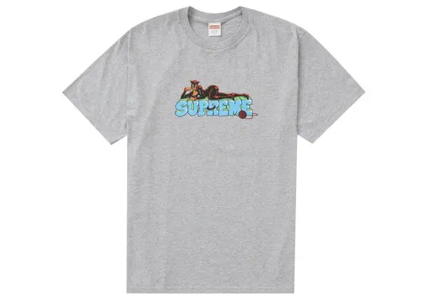 Supreme Catwoman Tee Shirt - Heather Grey
