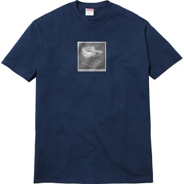 Supreme Chair Graphic Tee - Navy Blue