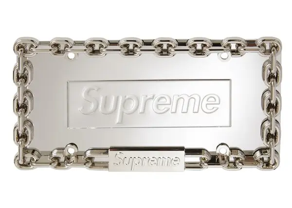 Supreme Chain License Plate Frame - Silver