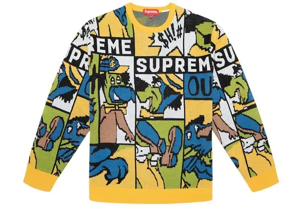 Supreme Cartoon Print Knit Sweater