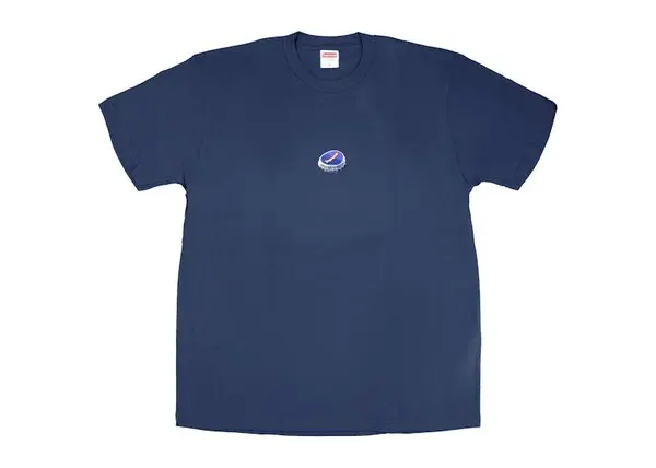 Supreme Bottle Cap Tee Shirt - Navy Blue