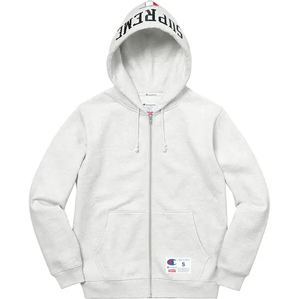 Supreme Champion Arc Logo Zip Up Sweat - Ash Grey