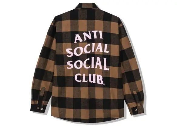 ANTI SOCIAL SOCIAL CLUB Bored Games Flannel - Brown