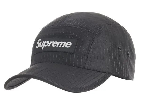 Supreme Camo Ripstop Camp Cap - Black