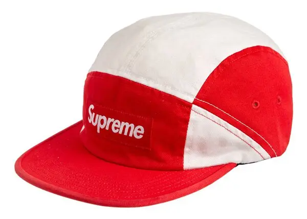 Supreme Contrast Panel Camp Cap - Red