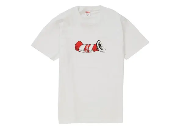 Supreme Cat In The Hat Tee Shirt - White