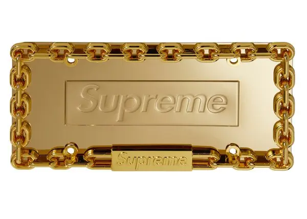 Supreme Chain License Plate Frame - Gold