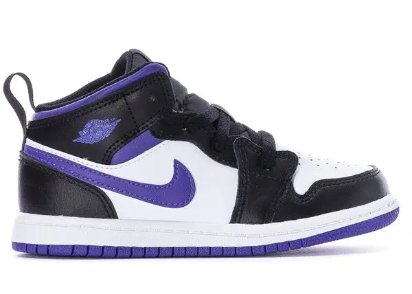 JORDAN 1 Mid Sneakers - Black/dark Iris/white