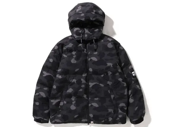 A BATHING APE Camo Relaxed Fit Down Jacket