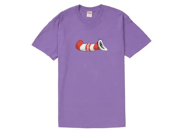 Supreme Cat In The Hat Tee Shirt - Purple