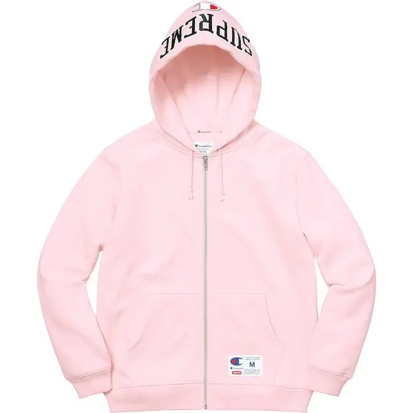 Supreme Champion Arc Logo Zip Up Sweat - Light Pink