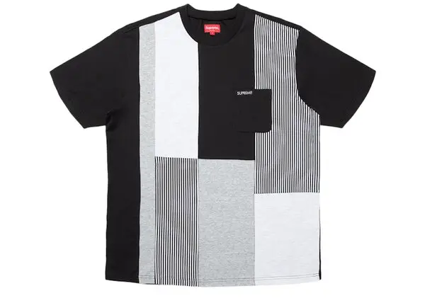 Supreme Patchwork Pocket Tee Shirt - Black