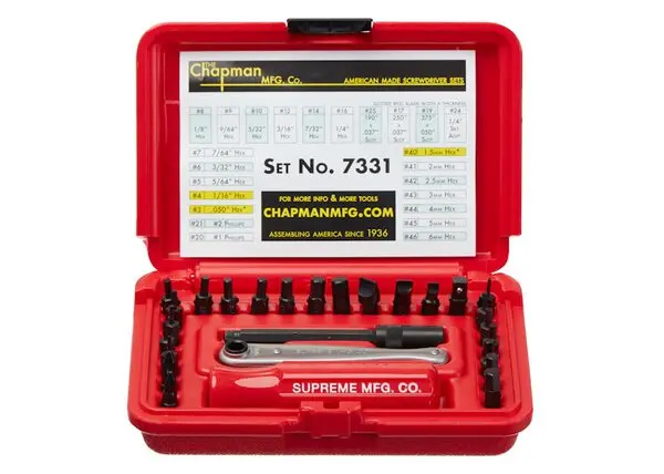 Supreme Chapman Screwdriver Set