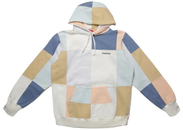 Supreme Patchwork Hoodie - White