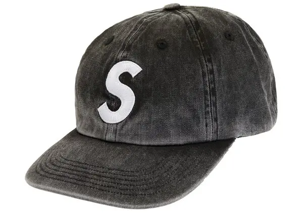 Supreme Pigment Print S Logo 6panel Cap - Black