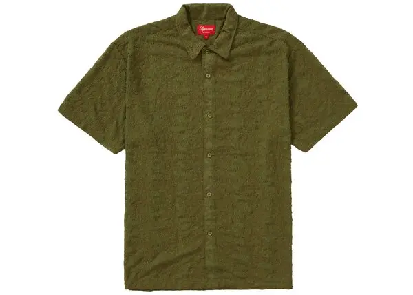 Supreme Chainstitch Chiffon Short Sleeve Shirt - Olive