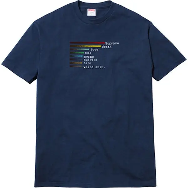 Supreme Chart Tee - Navy Blue
