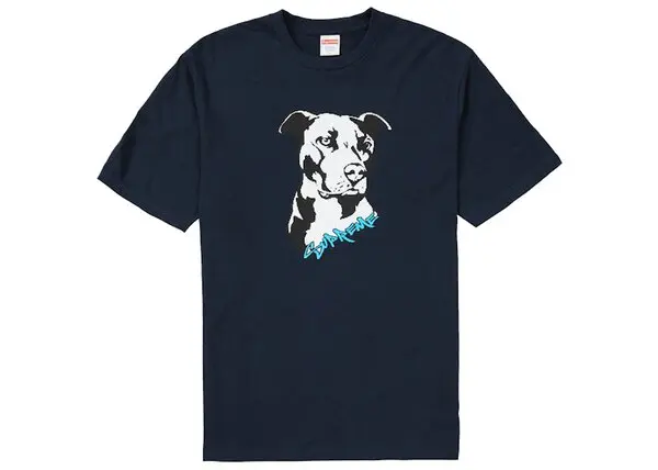 Supreme Pitbull Tee Shirt - Navy Blue