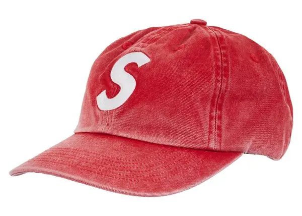Supreme Pigment Print S Logo 6-panel Cap - Red